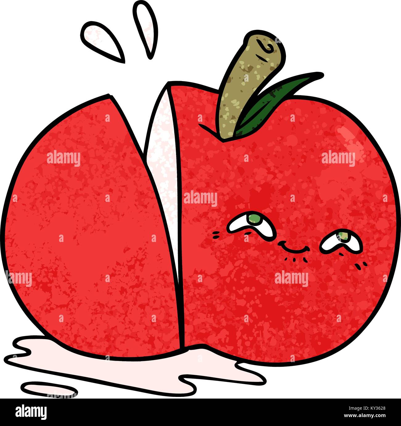 cartoon sliced apple Stock Vector Image & Art - Alamy