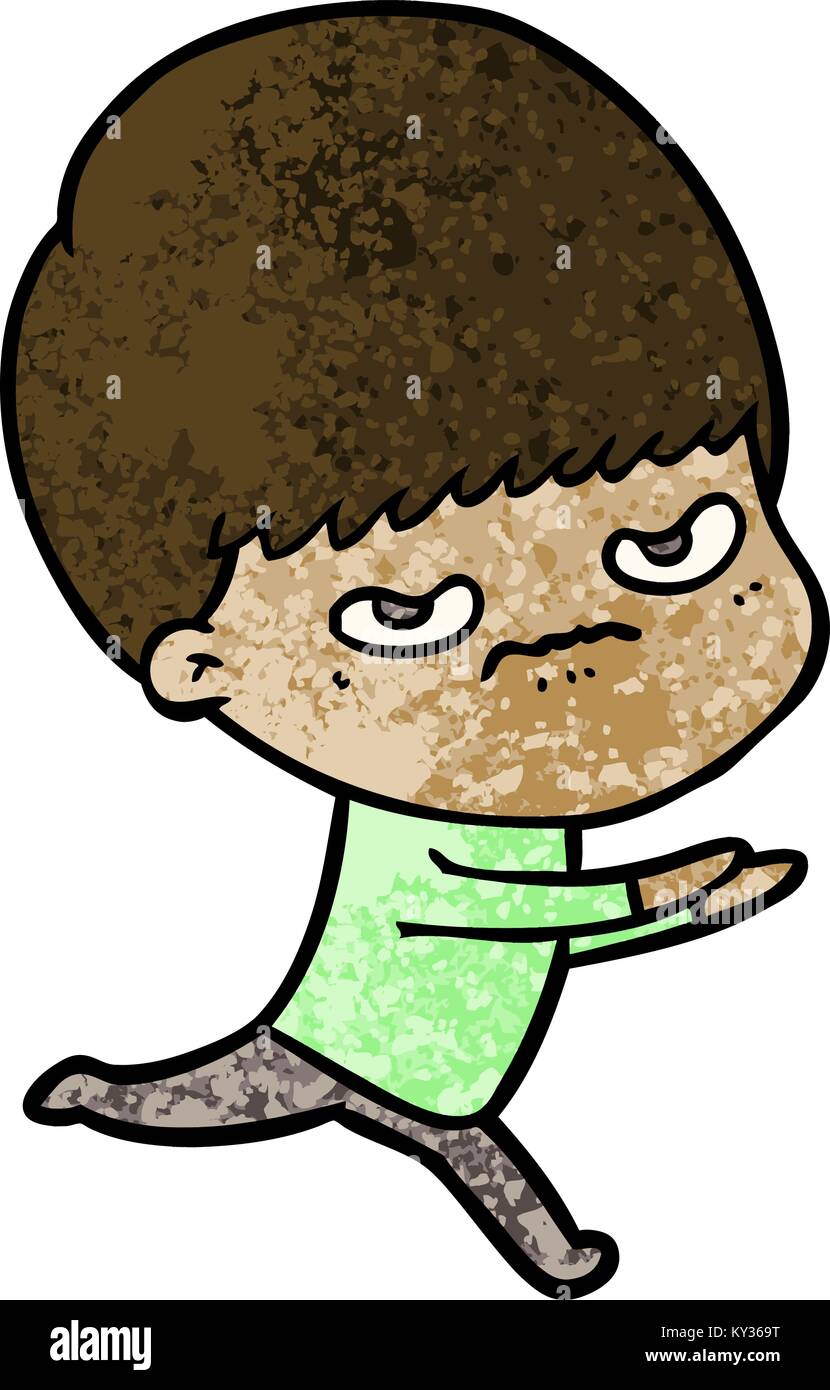 cartoon angry boy Stock Vector Image & Art - Alamy