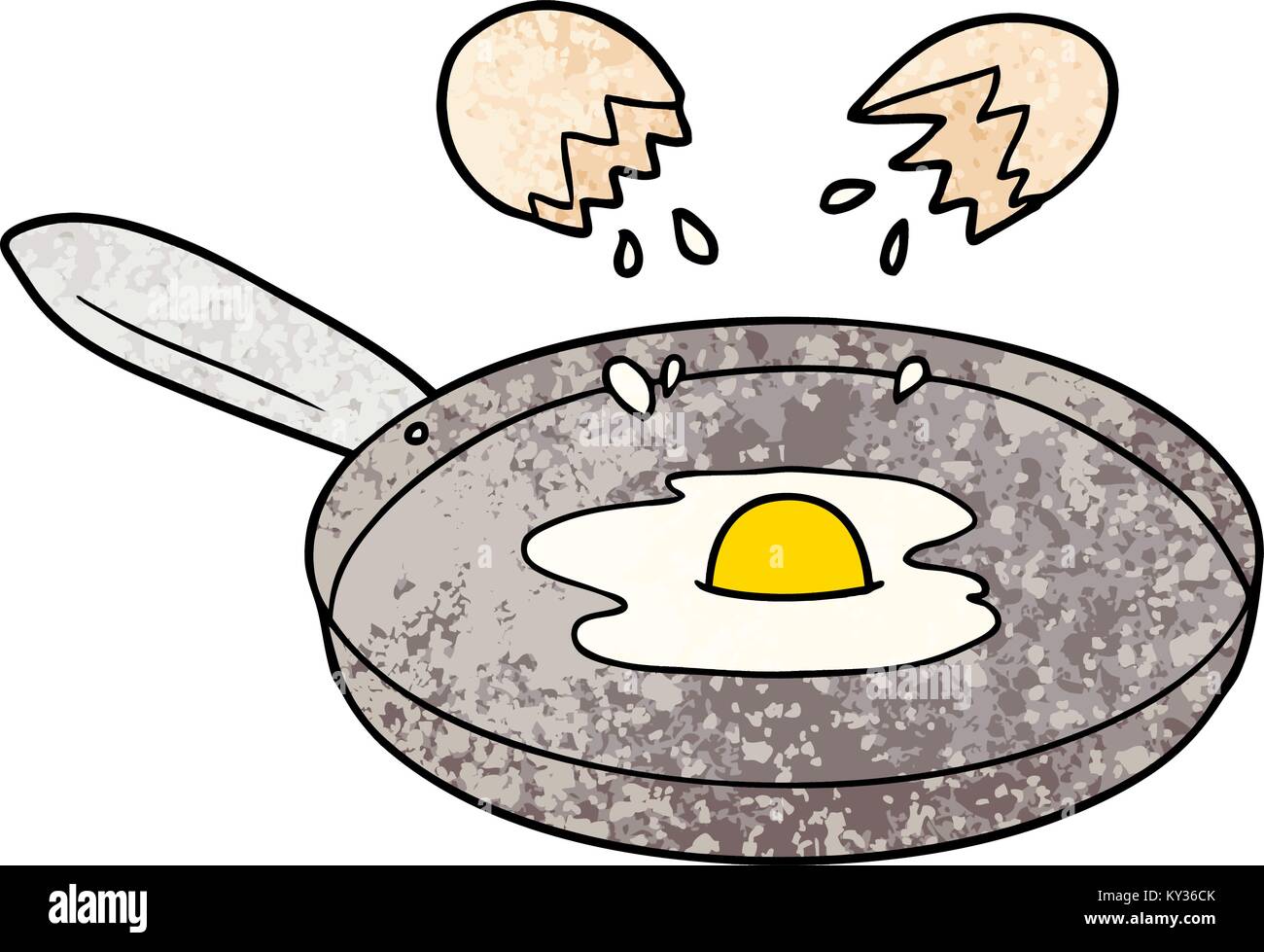 cartoon pan frying egg Stock Vector Image & Art - Alamy