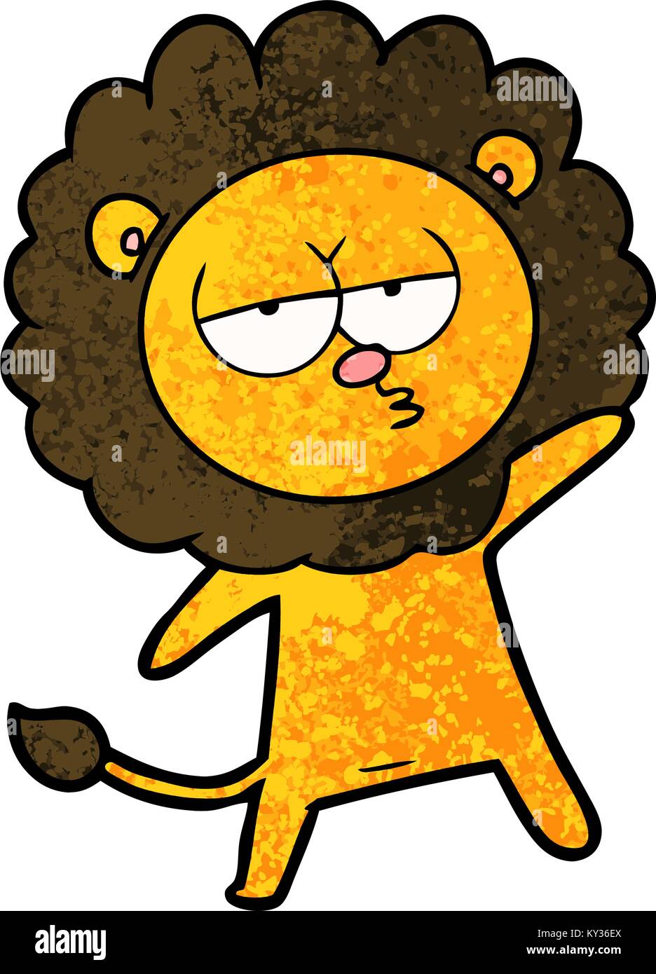 cartoon tired lion Stock Vector Image & Art - Alamy