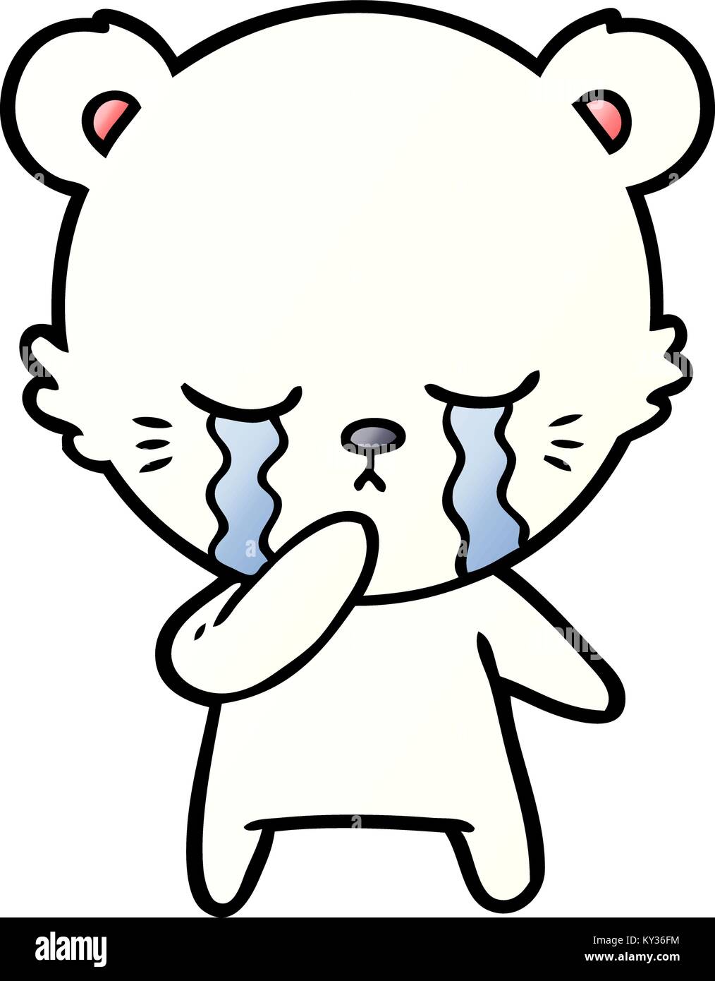 sad little polar bear cartoon Stock Vector Image & Art - Alamy