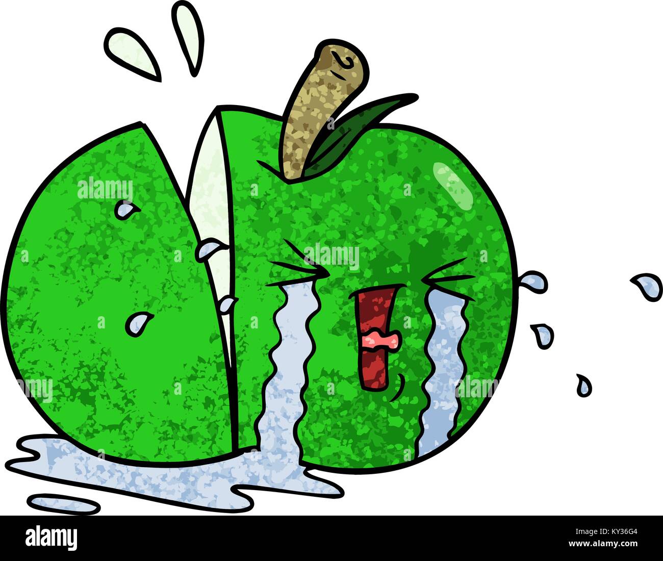 cartoon apple crying Stock Vector Image & Art - Alamy