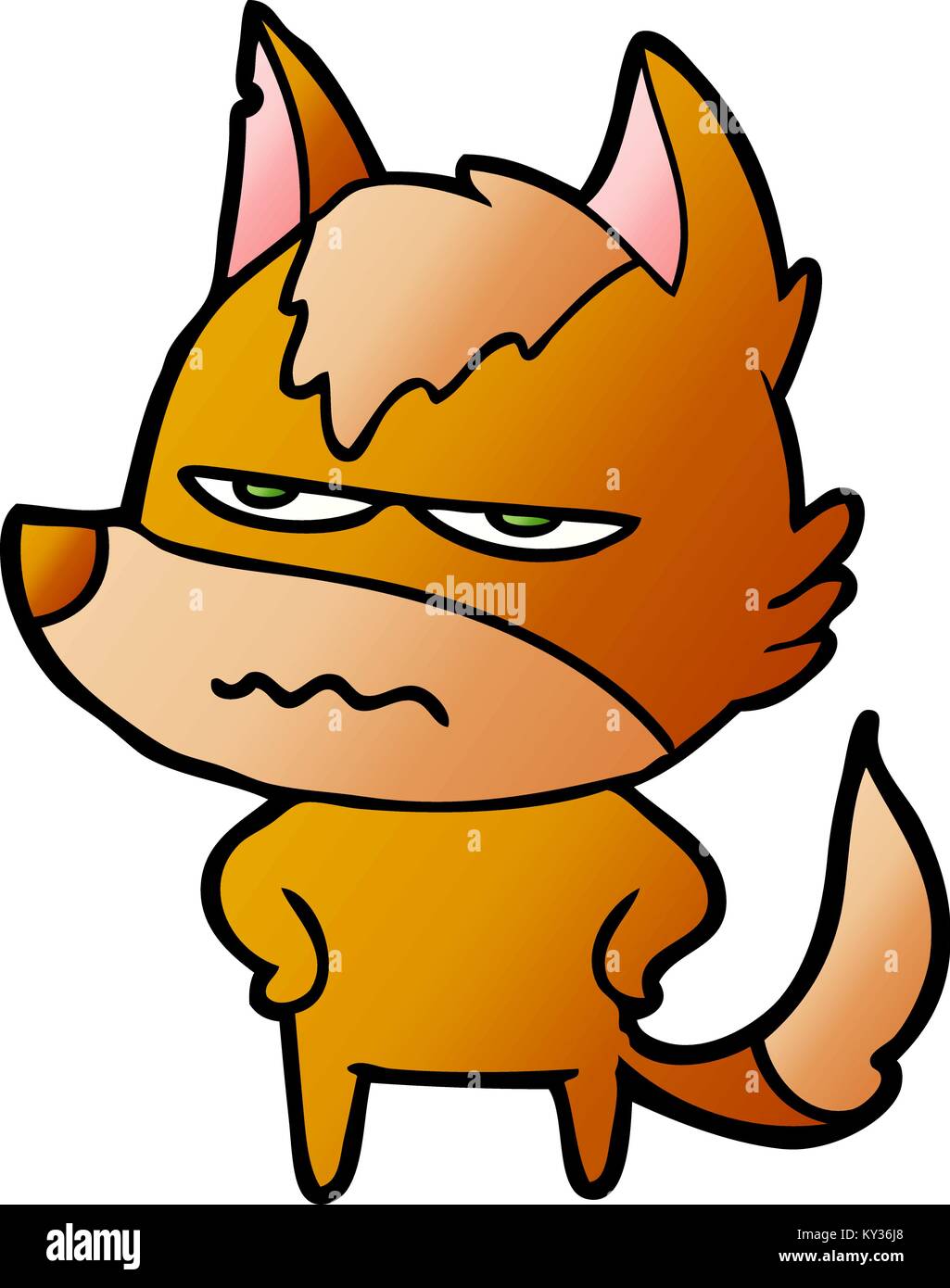 angry fox cartoon character Stock Vector Image & Art - Alamy