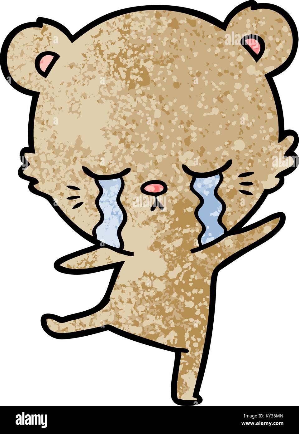 crying cartoon bear balancing Stock Vector Image & Art - Alamy