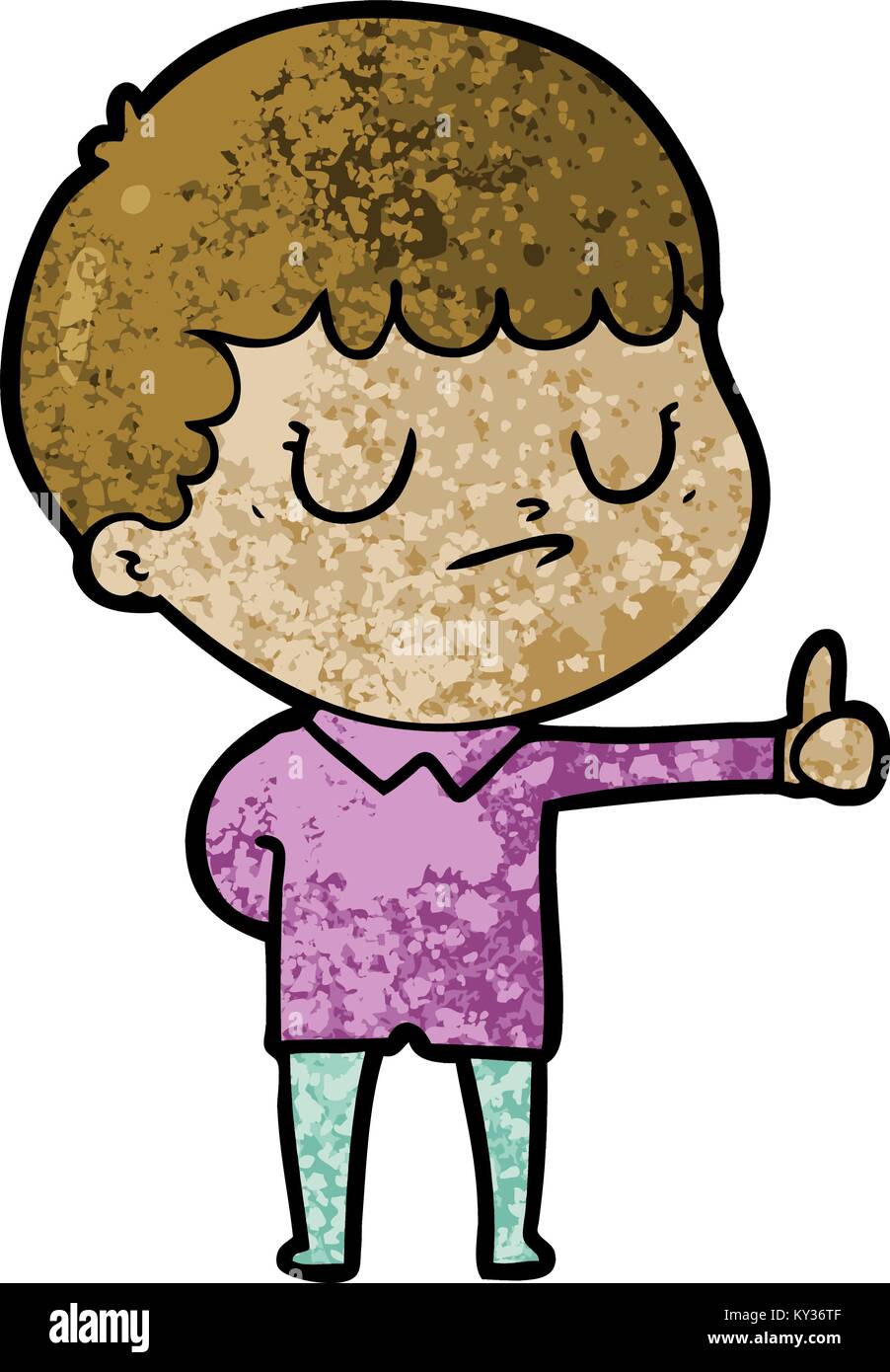 cartoon grumpy boy Stock Vector Image & Art - Alamy