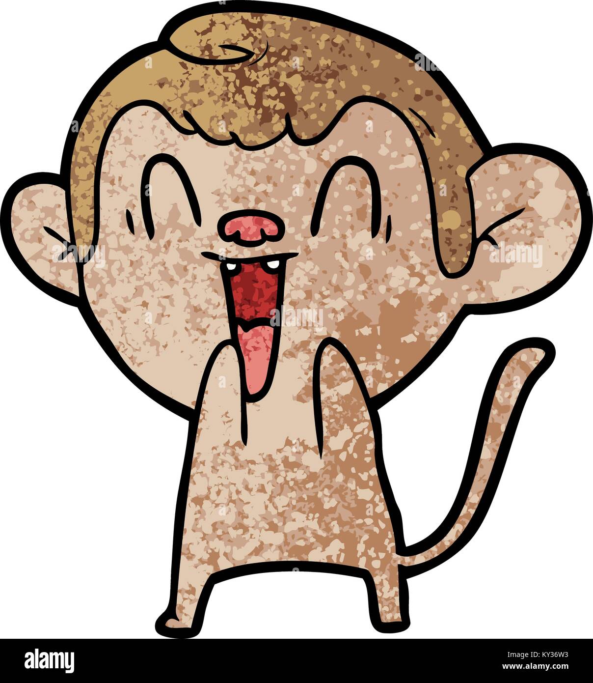 cartoon laughing monkey Stock Vector Image & Art - Alamy