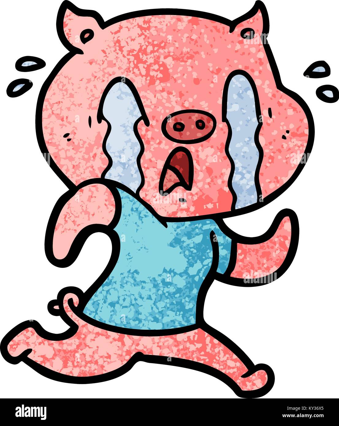 crying pig cartoon Stock Vector Image & Art - Alamy