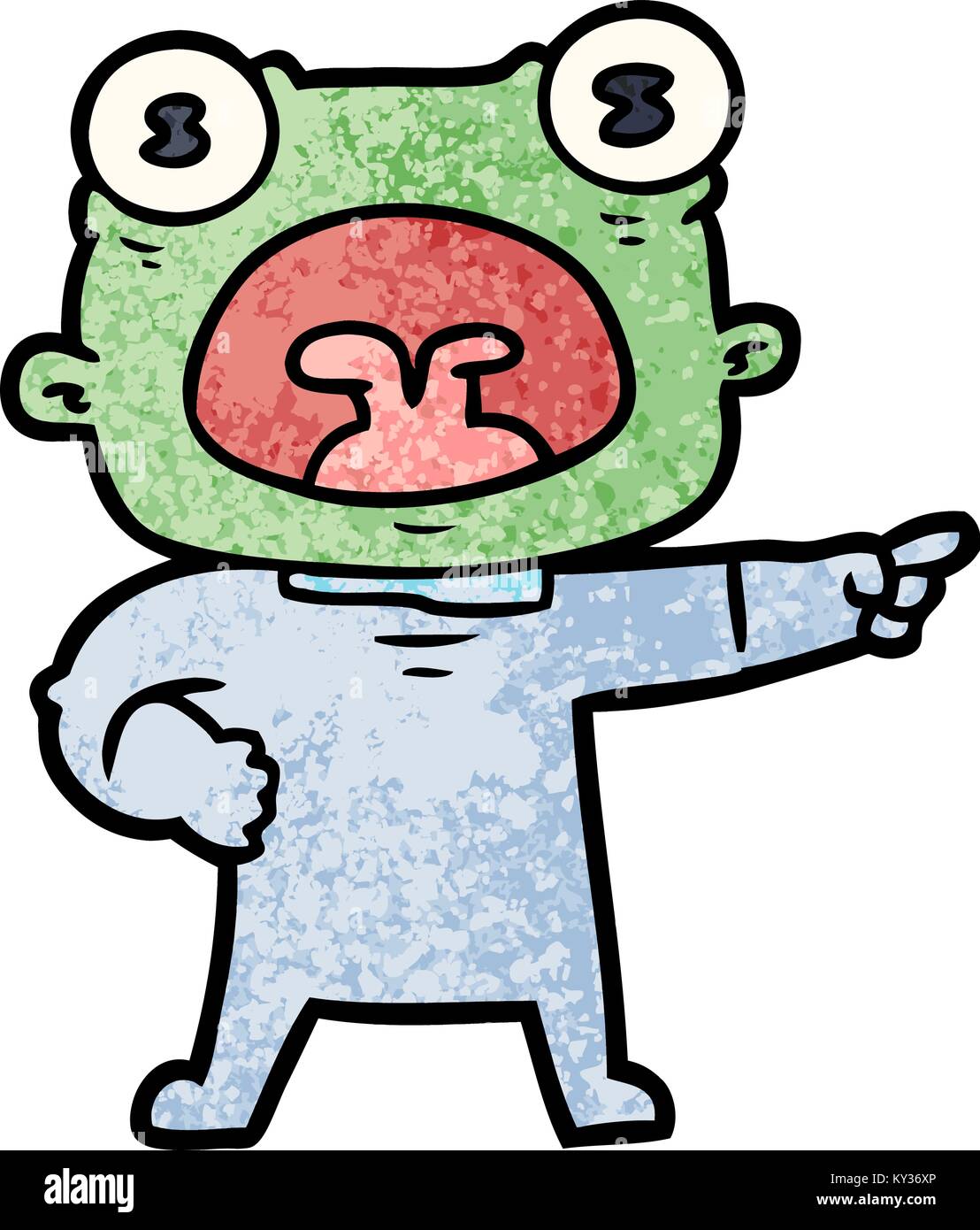 cartoon weird alien shouting Stock Vector Image & Art - Alamy
