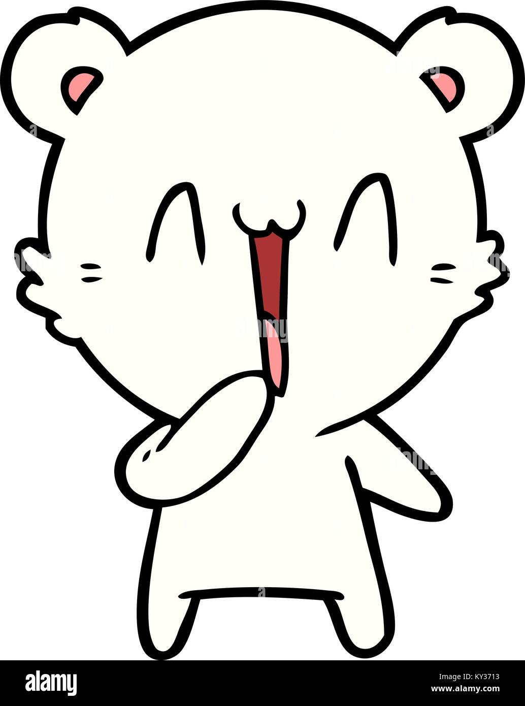 happy polar bear cartoon Stock Vector Image & Art - Alamy