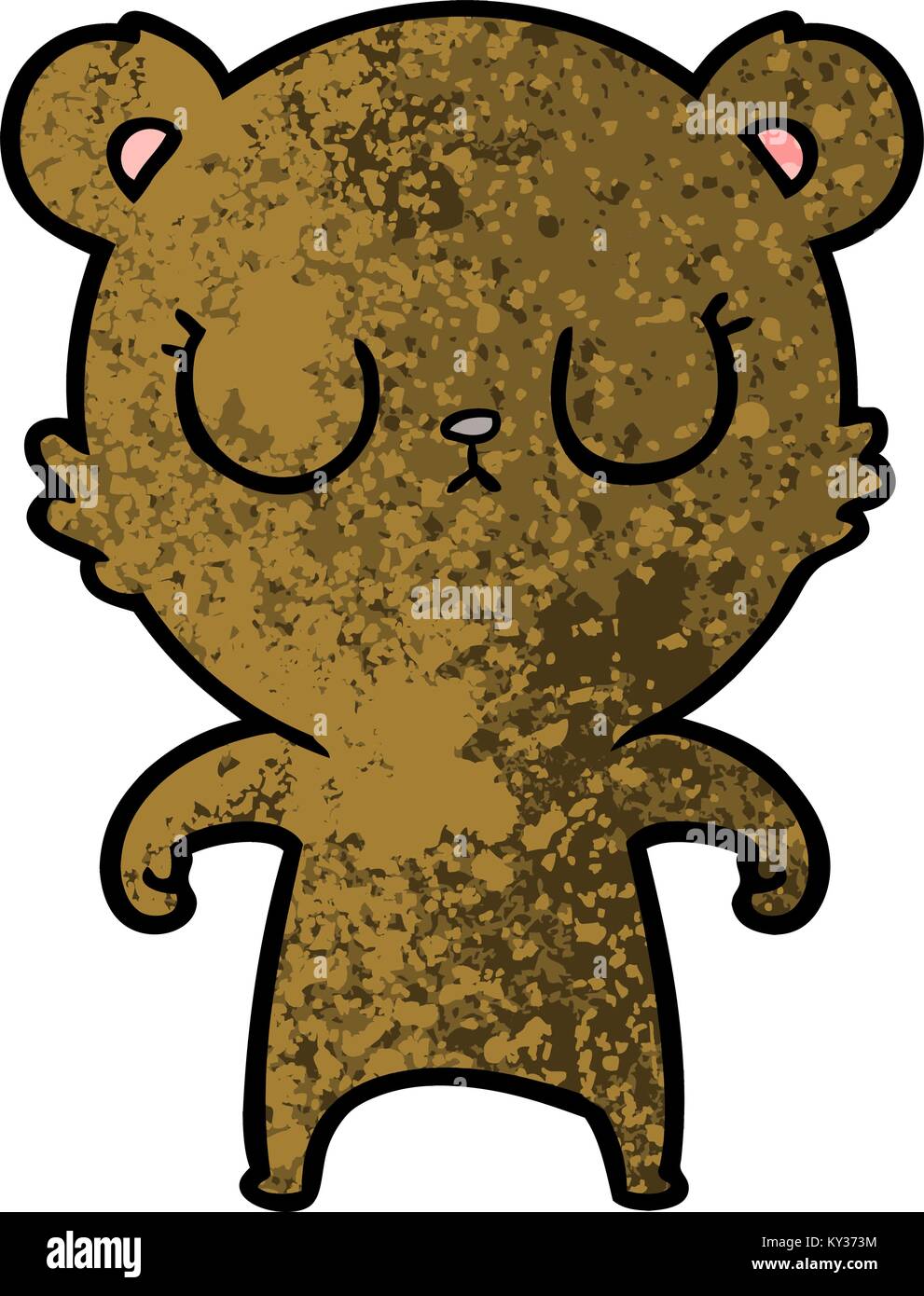 peaceful cartoon bear Stock Vector Image & Art - Alamy