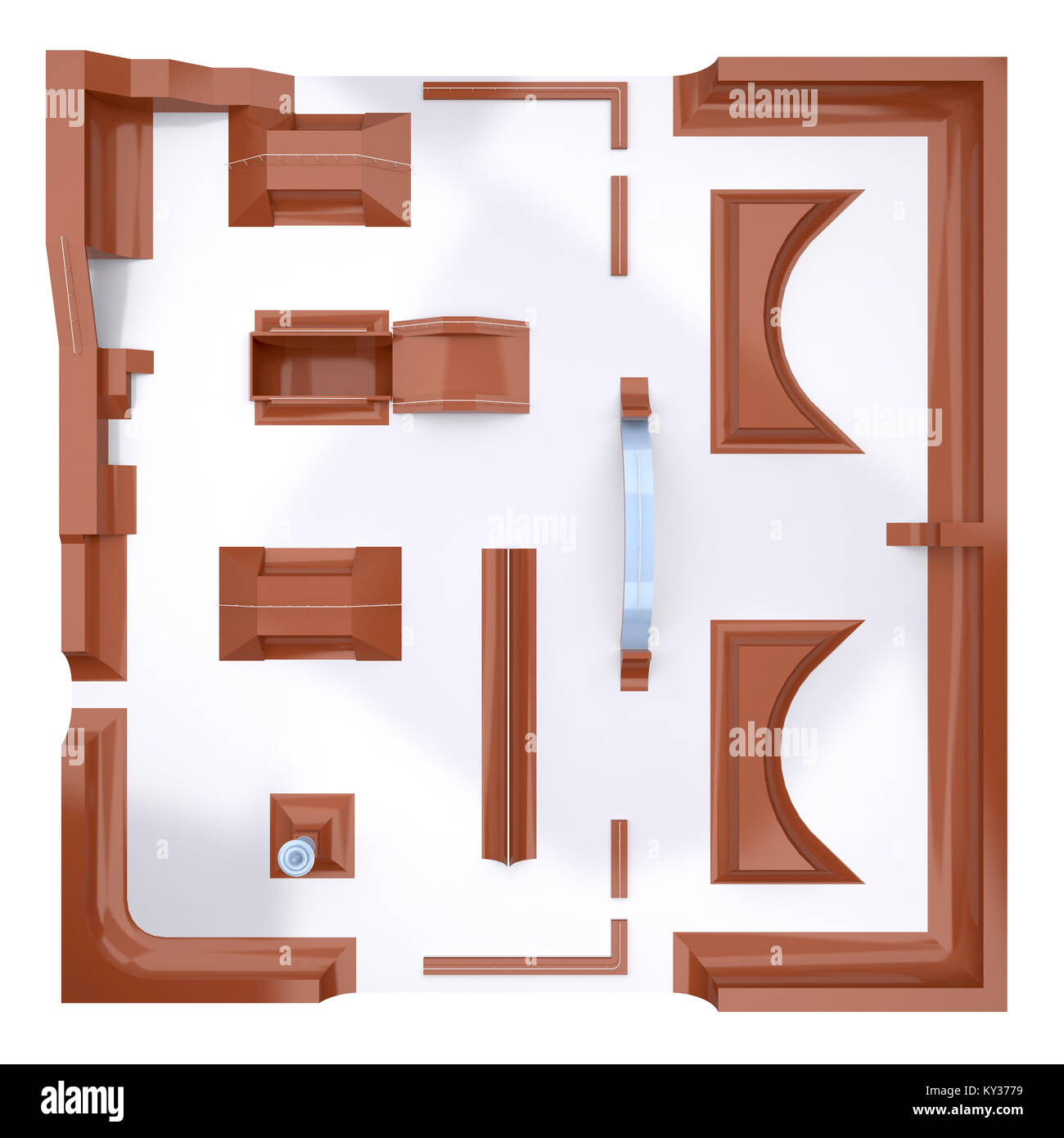 skate park elements top view. 3d rendering Stock Photo - Alamy