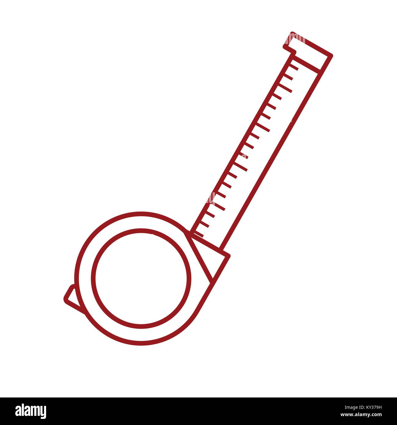 Outline Tape Measure Tool Vector Illustration Graphic Design Stock ...