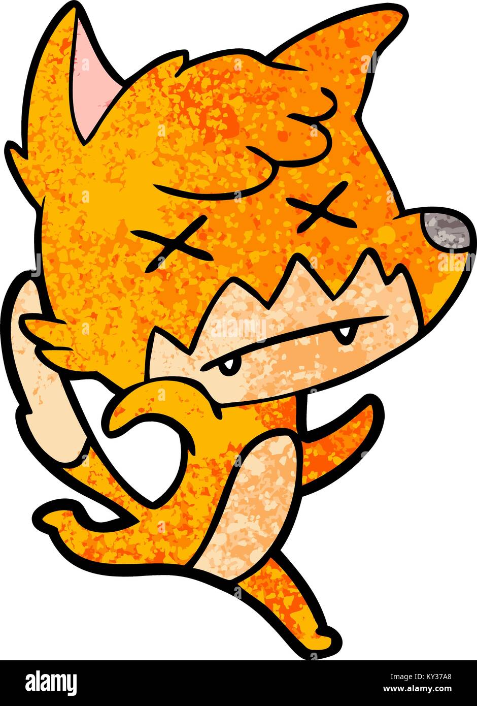 cartoon cross eyed fox Stock Vector Image & Art - Alamy