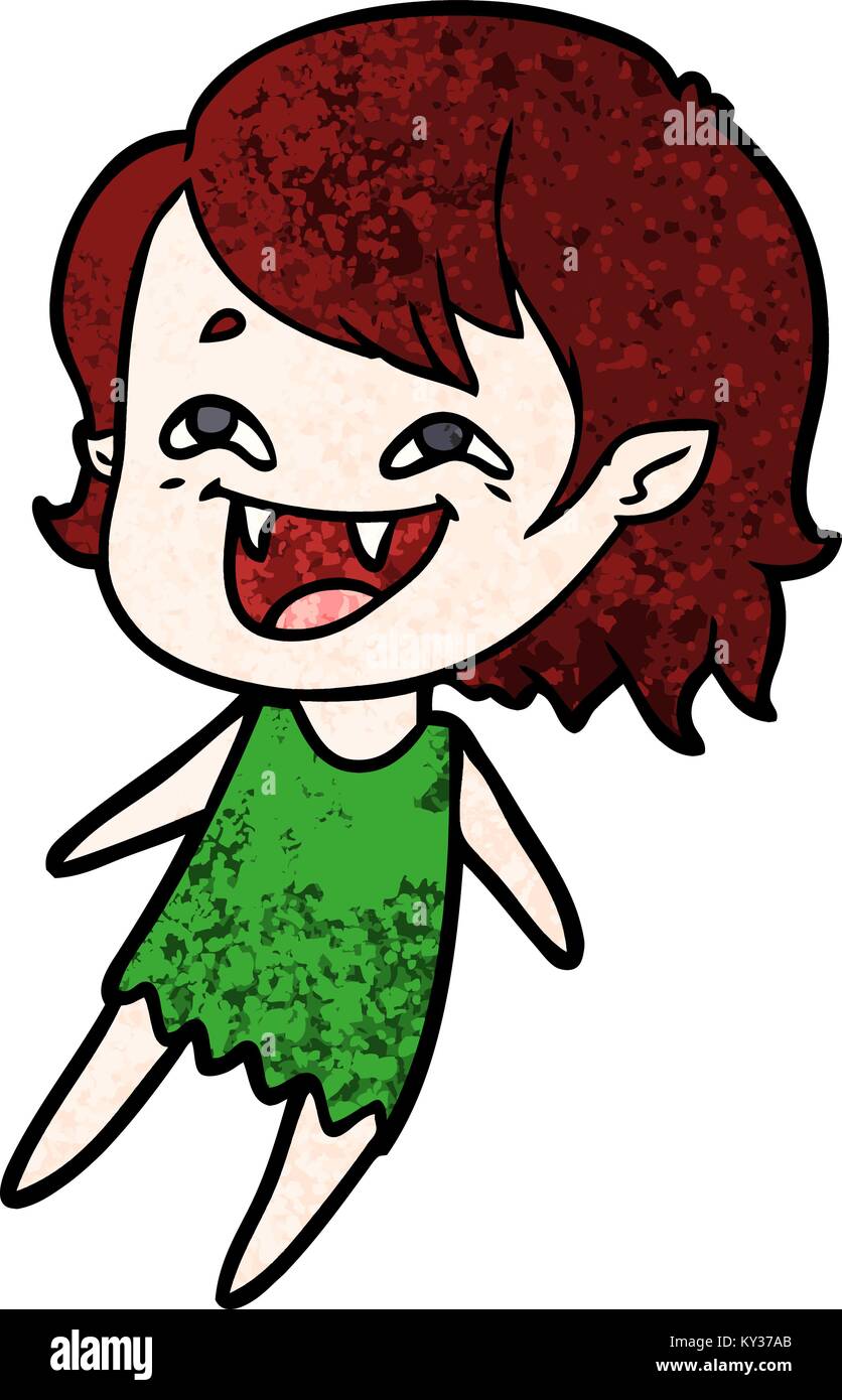 cartoon laughing vampire girl Stock Vector Image & Art - Alamy