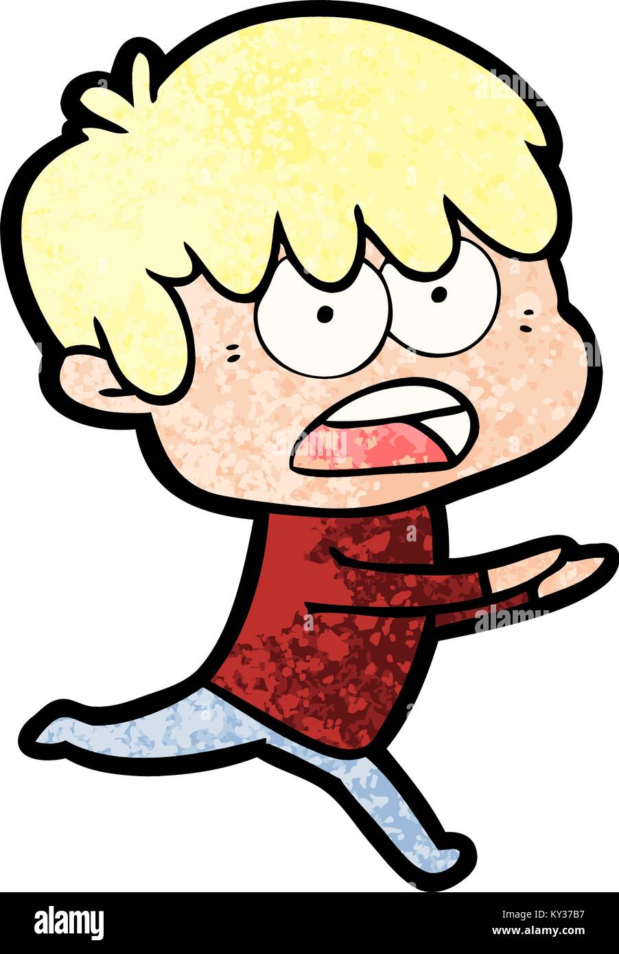 worried cartoon boy Stock Vector Image & Art - Alamy