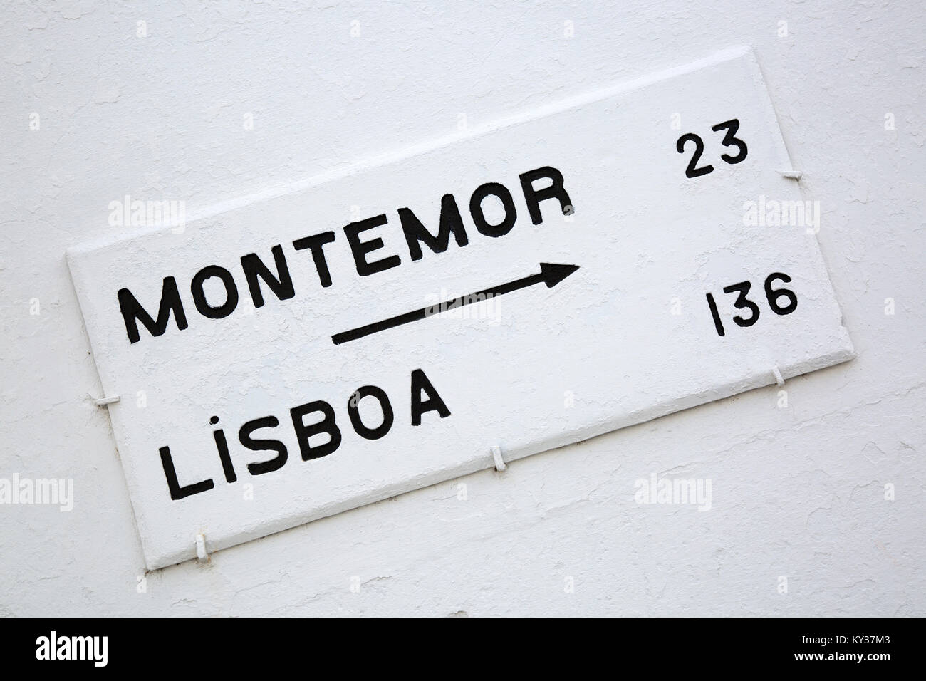 Lisbon Arrow Sign on White Background Stock Photo - Alamy