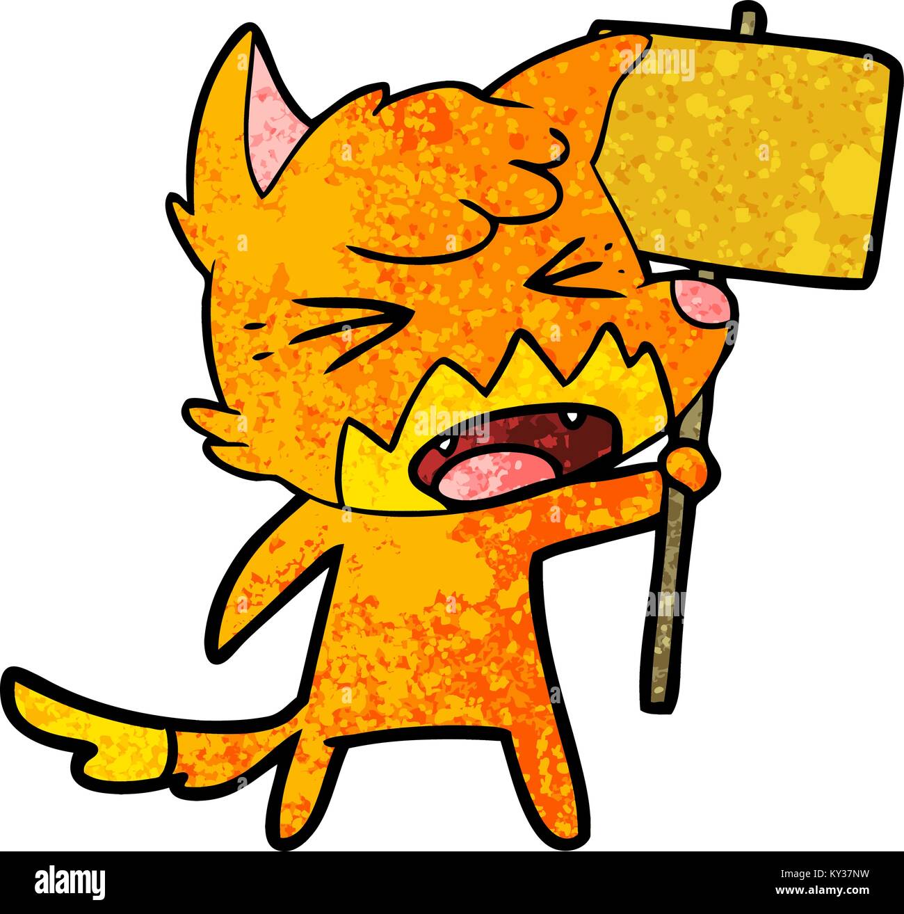 fox cartoon character with protest sign Stock Vector Image & Art - Alamy
