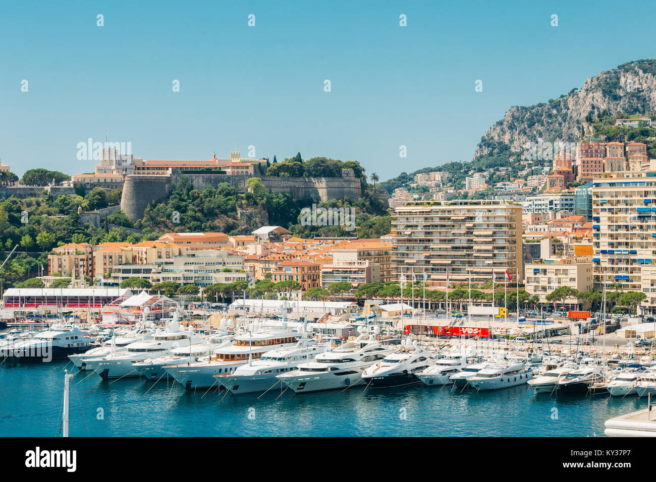 Monte Carlo, Monaco - June 28, 2015: White Yachts Of Different Sizes ...