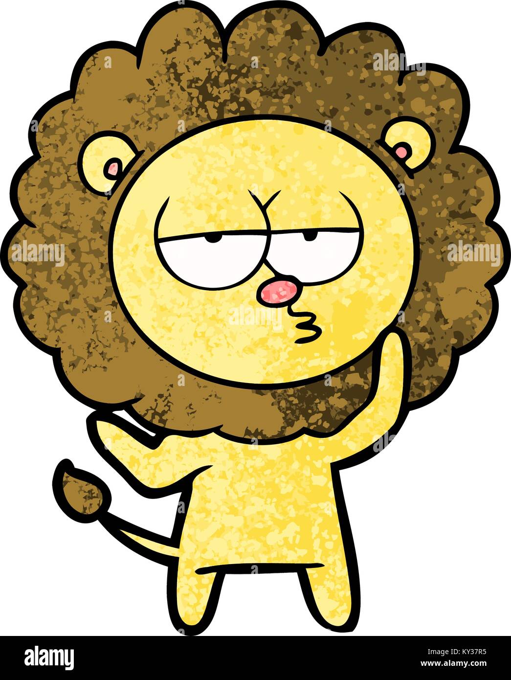 cartoon tired lion Stock Vector Image & Art - Alamy