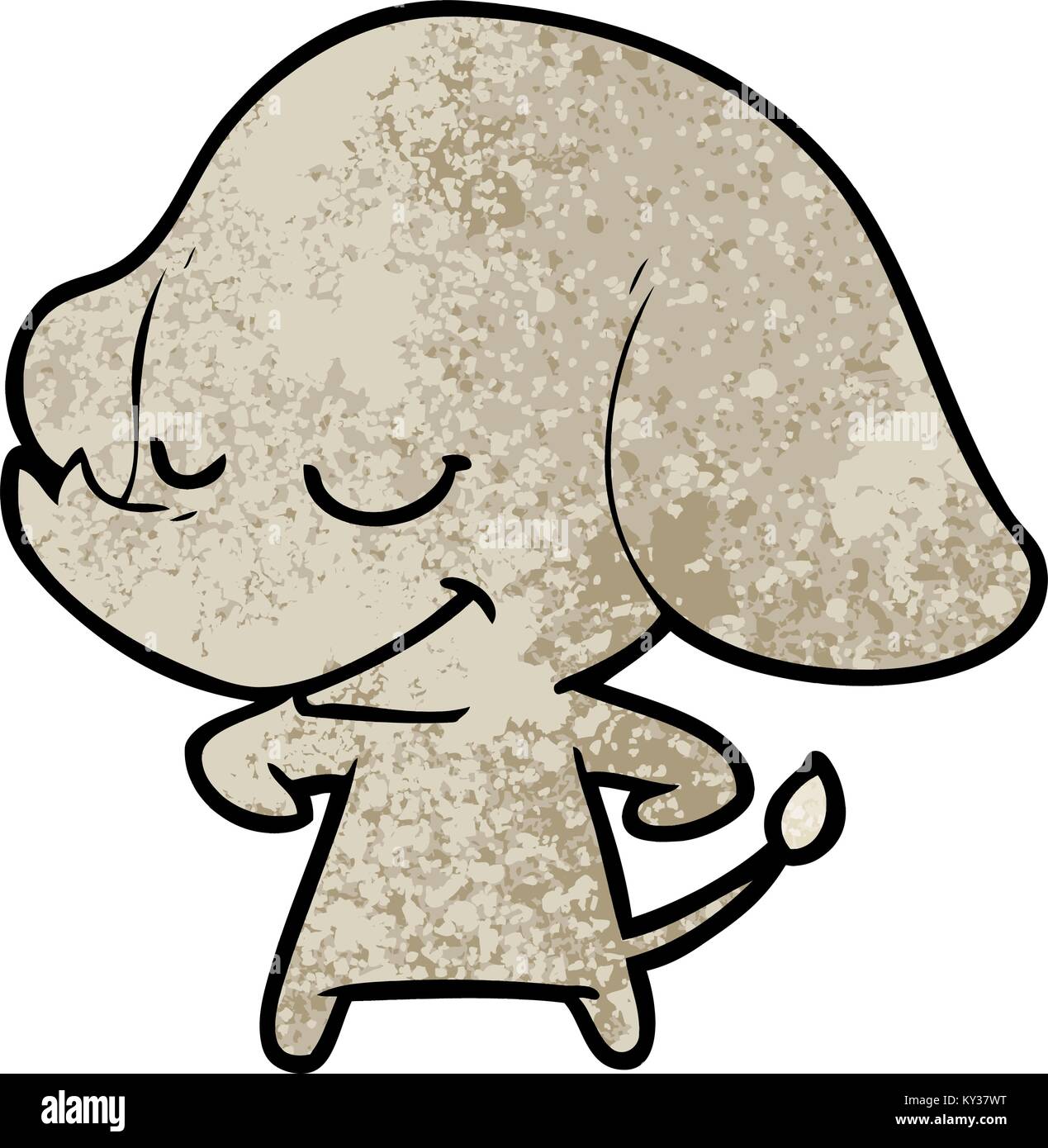 cartoon smiling elephant Stock Vector Image & Art - Alamy