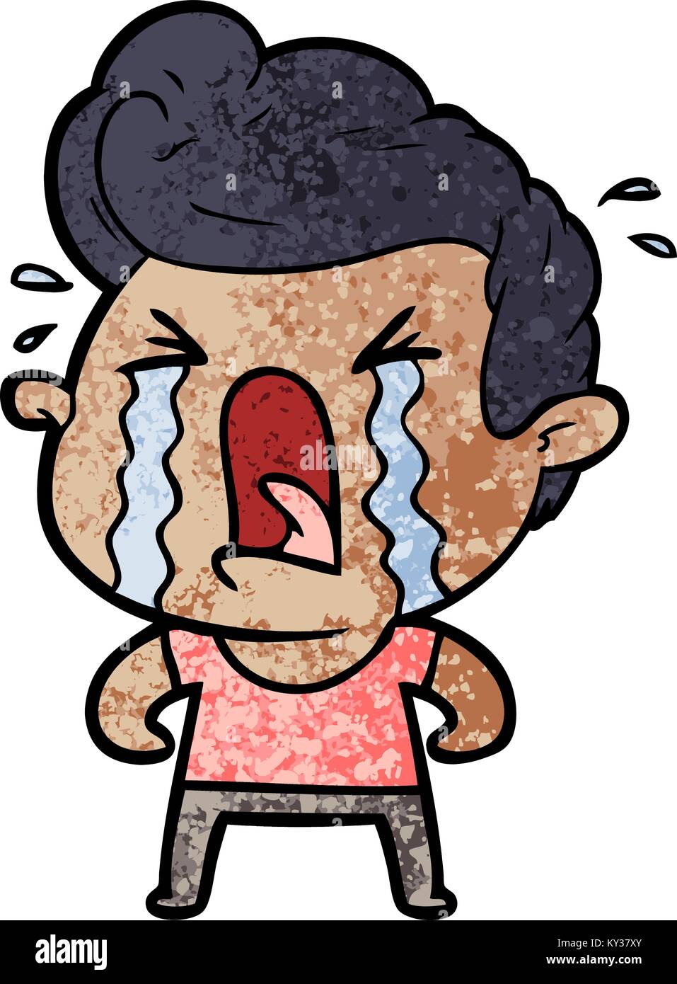 cartoon crying man Stock Vector Image & Art - Alamy