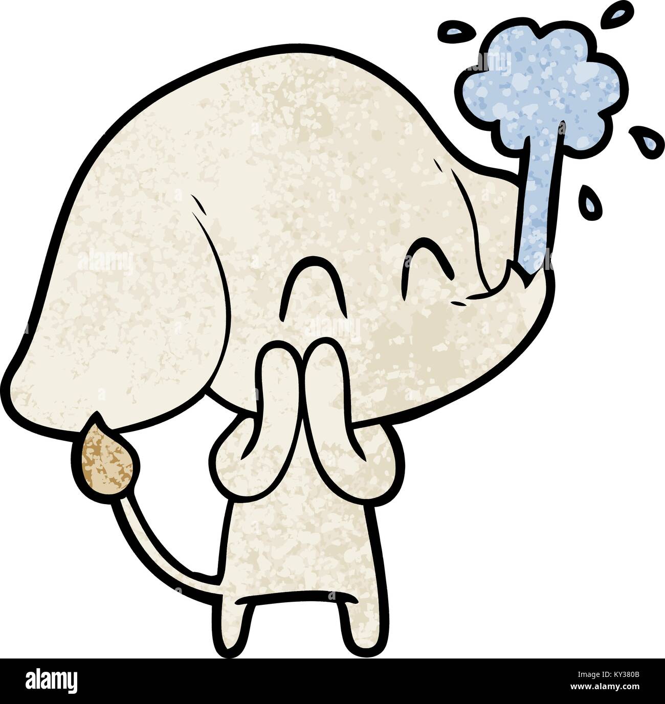 cute cartoon elephant spouting water Stock Vector Image & Art - Alamy