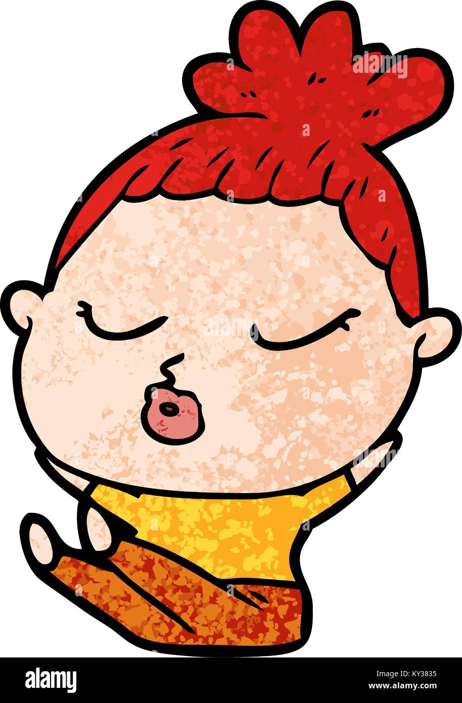 cartoon calm woman Stock Vector Image & Art - Alamy