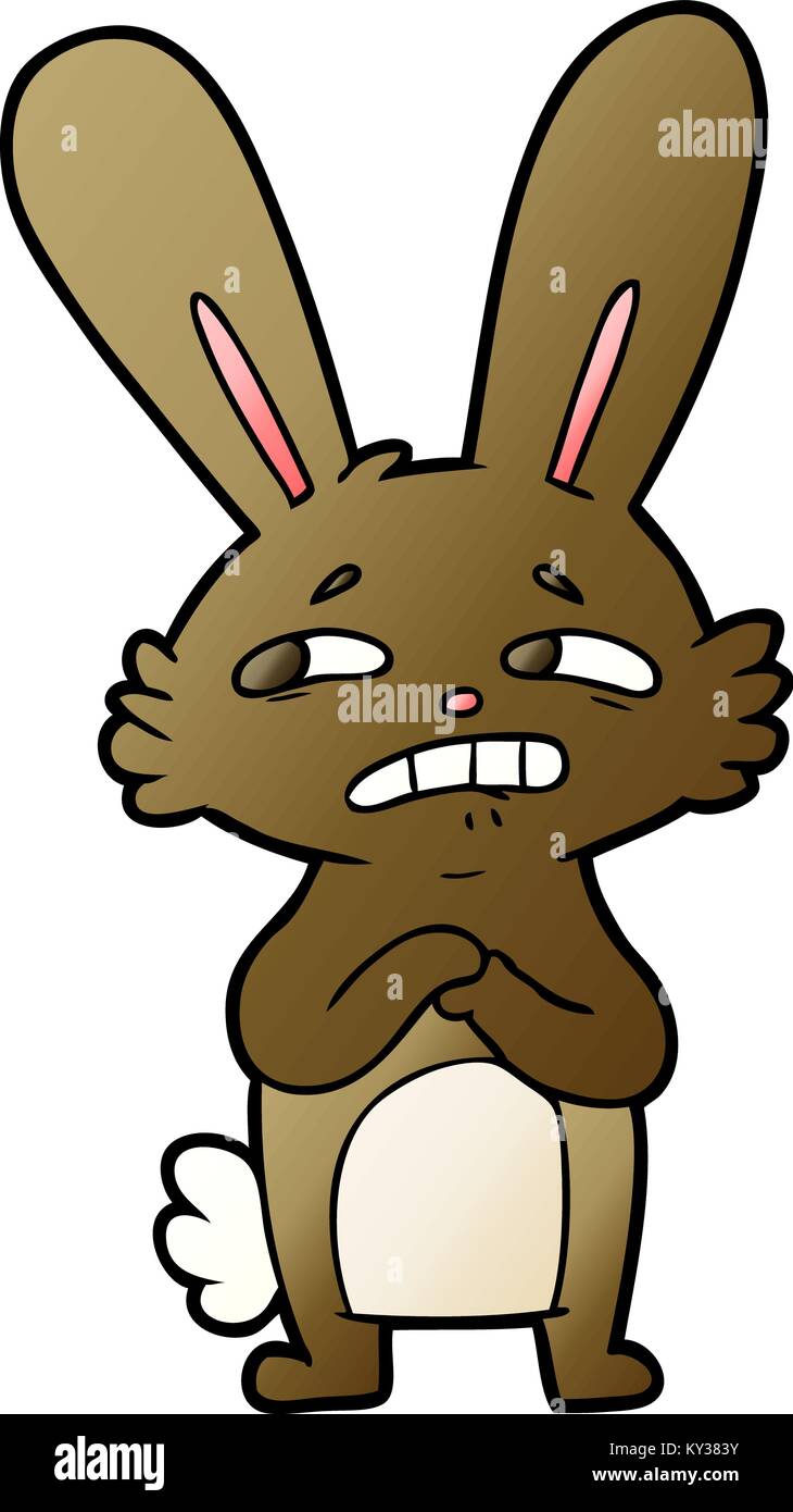 cartoon anxious rabbit Stock Vector Image & Art - Alamy