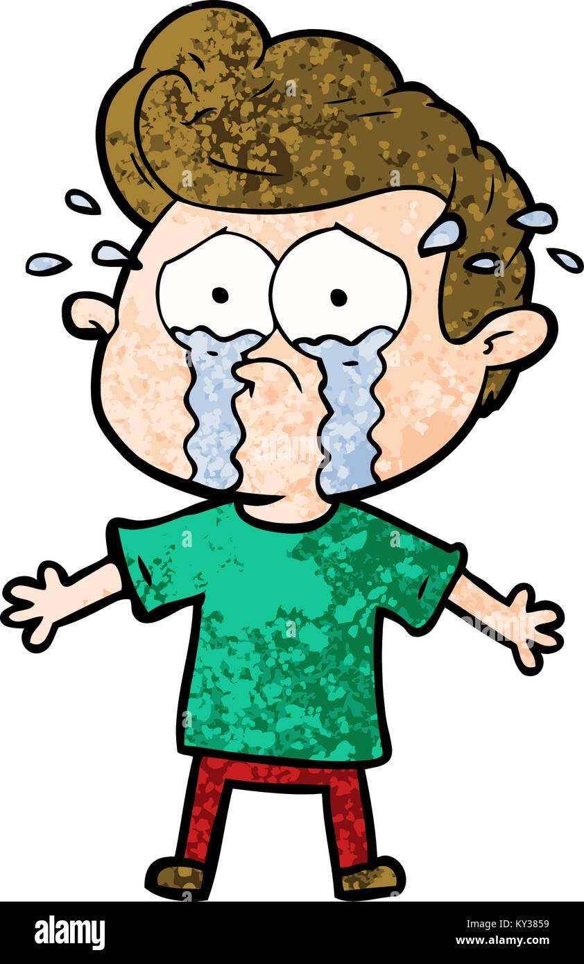 cartoon crying man Stock Vector Image & Art - Alamy