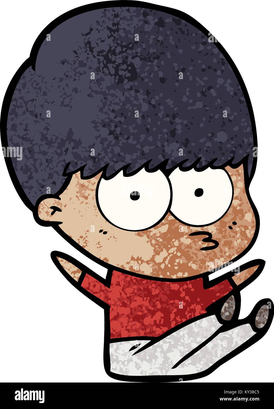 nervous cartoon boy Stock Vector Image & Art - Alamy