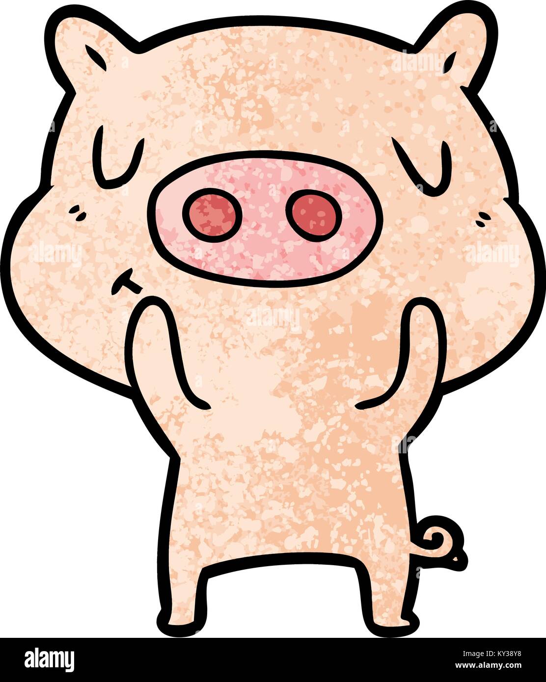 cartoon content pig Stock Vector Image & Art - Alamy