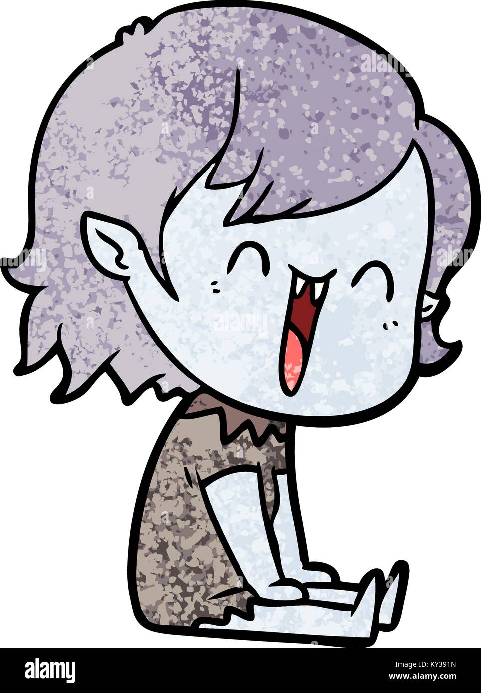 cute cartoon happy vampire girl Stock Vector Image & Art - Alamy