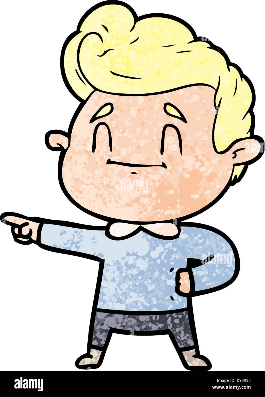 happy cartoon man pointing Stock Vector Image & Art - Alamy