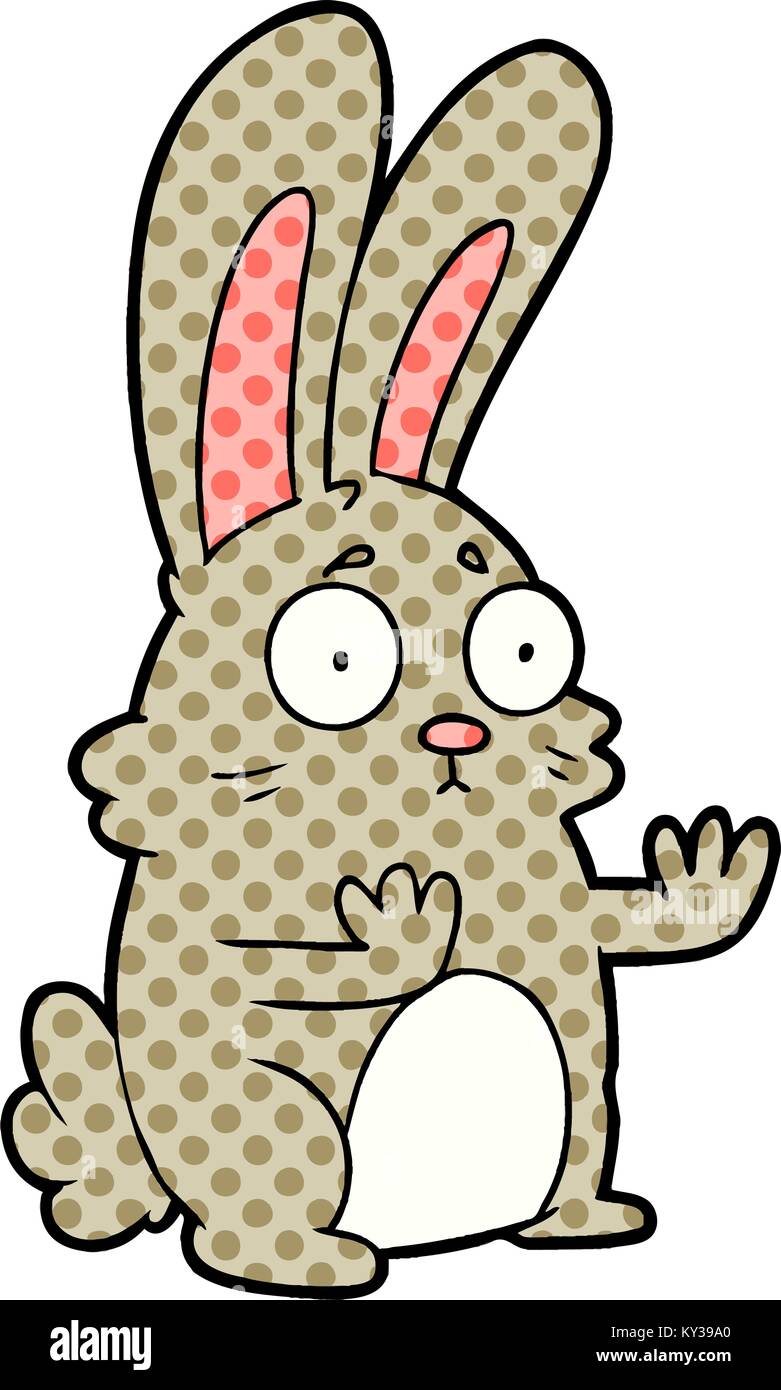 cartoon scared rabbit Stock Vector Image & Art - Alamy