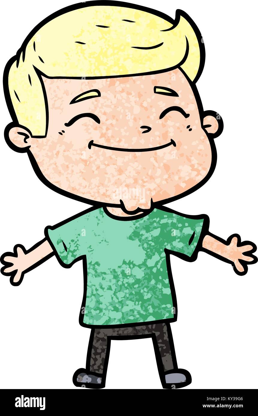 happy cartoon man with open arms Stock Vector Image & Art - Alamy