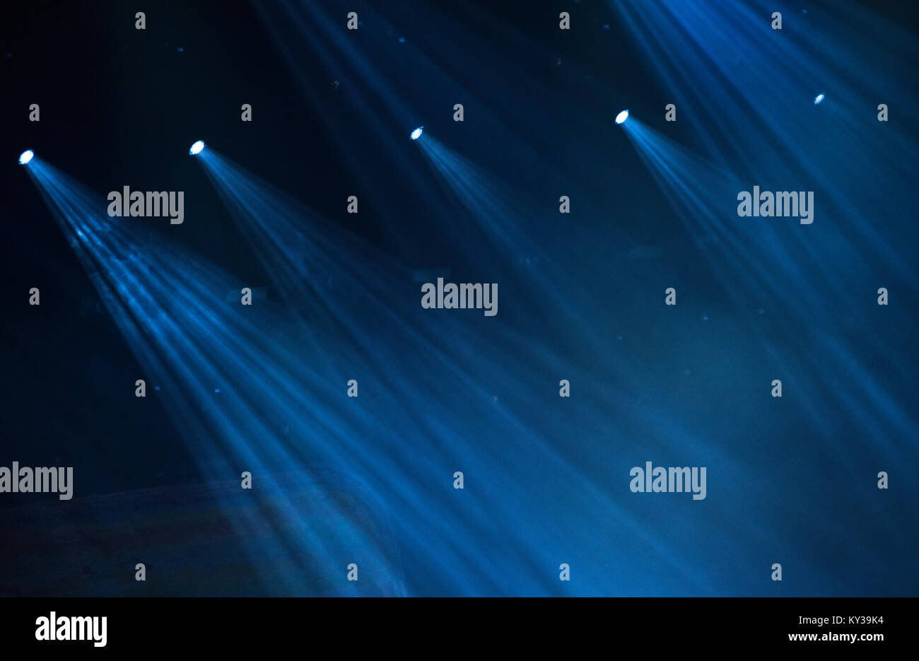 Blue stage lights during a rock concert Stock Photo - Alamy