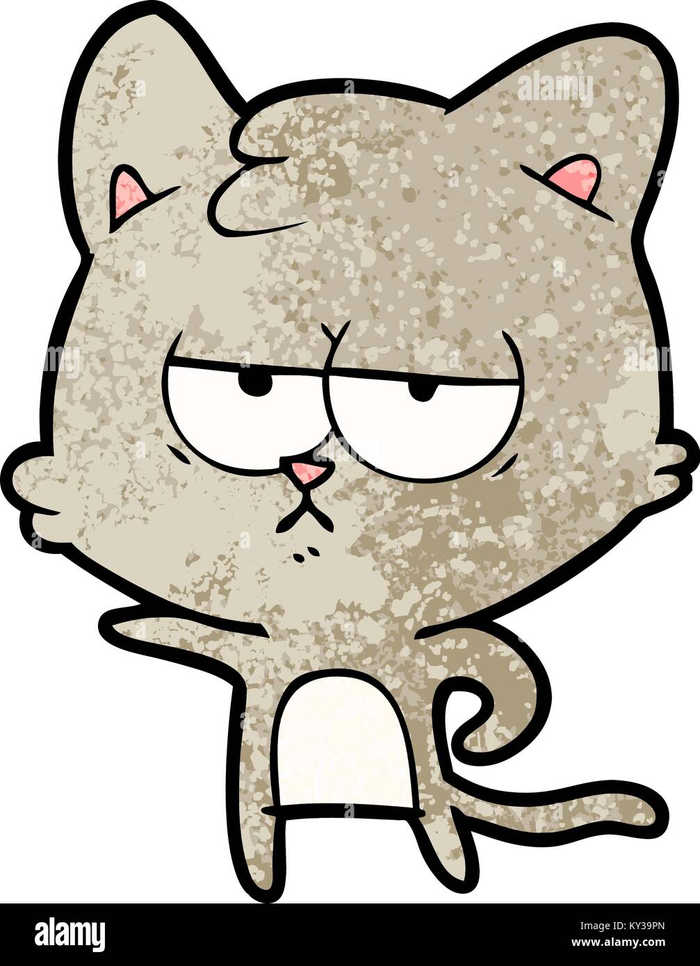 bored cartoon cat Stock Vector Image & Art - Alamy