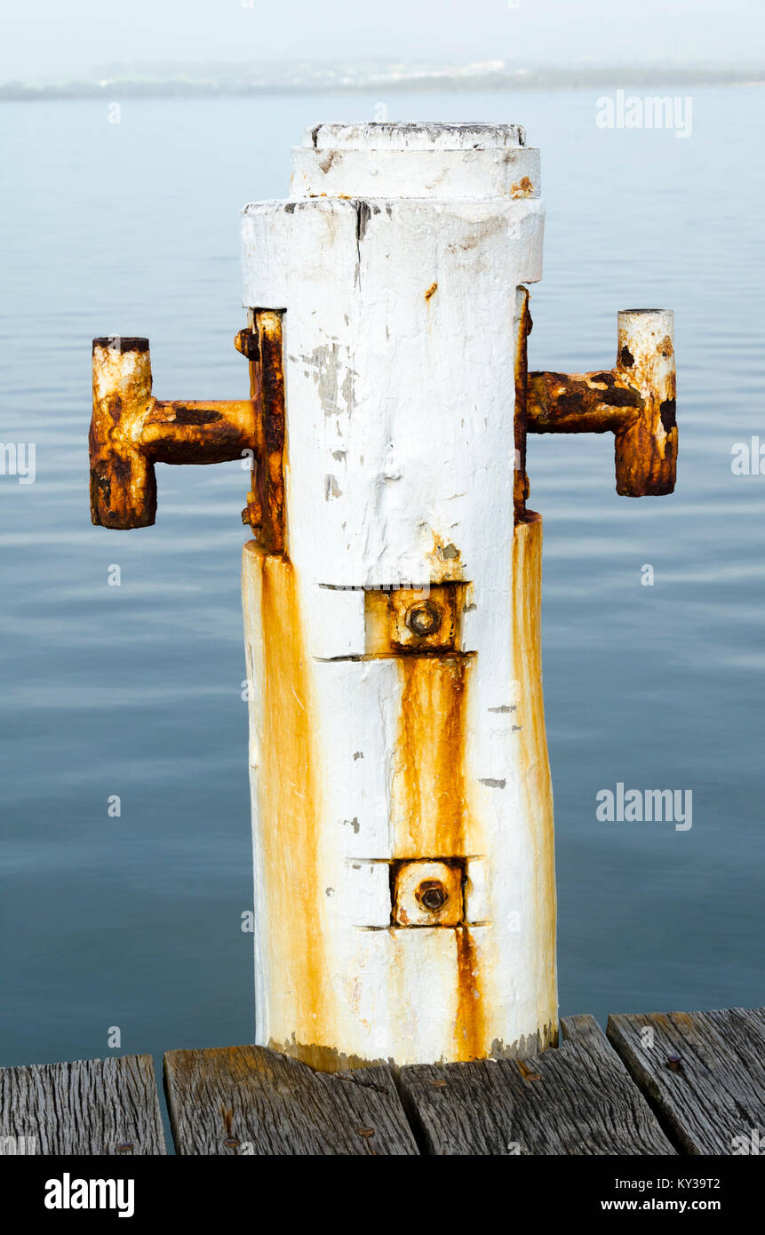 Jetty at Boonerah Park, Mount Warrigal, Lake Illawarra, New South Wales ...