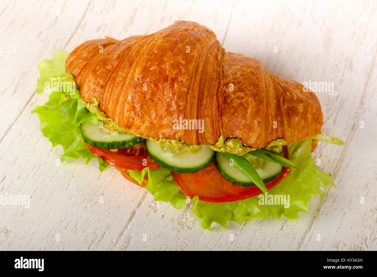 Vegan croissant with vegetables Stock Photo - Alamy