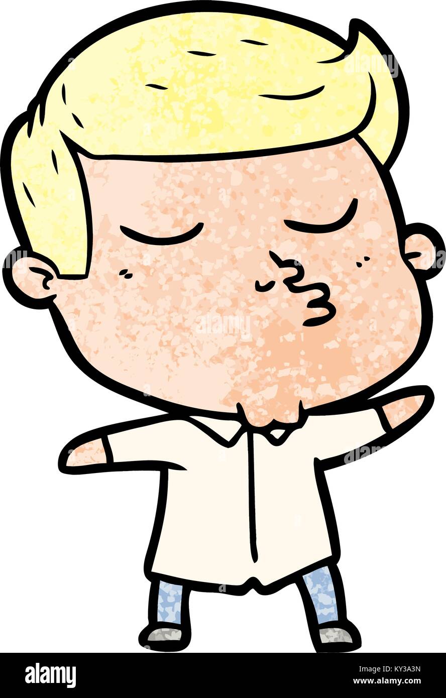 cartoon model guy pouting Stock Vector Image & Art - Alamy