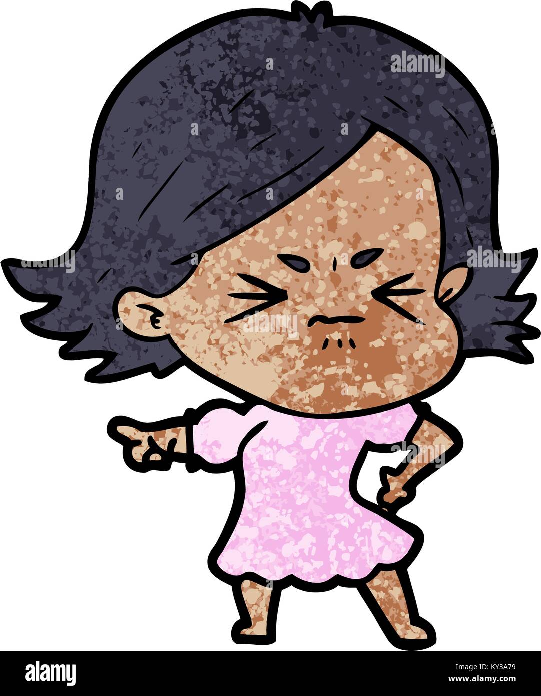 cartoon angry woman Stock Vector Image & Art - Alamy