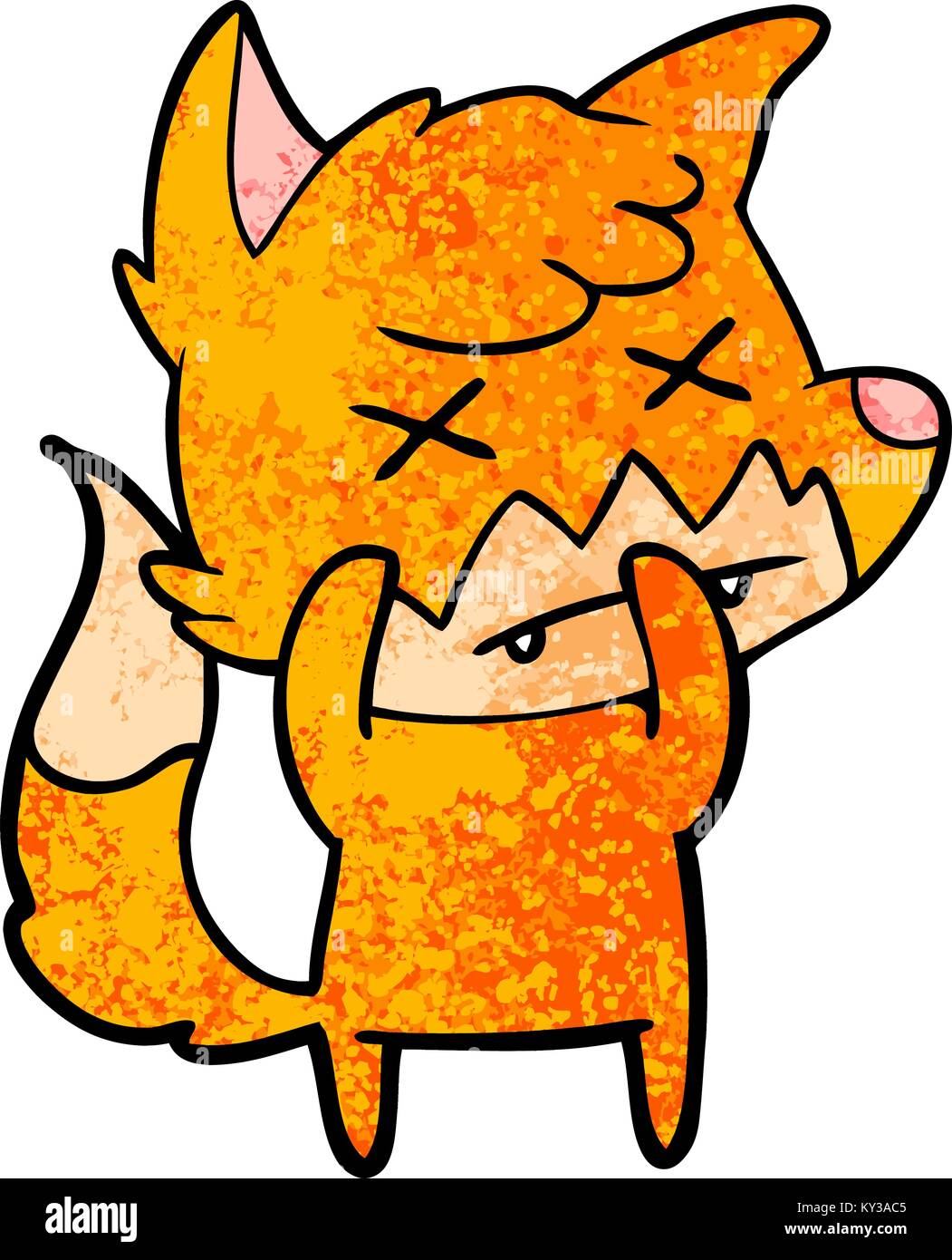 cartoon dead fox Stock Vector Image & Art - Alamy