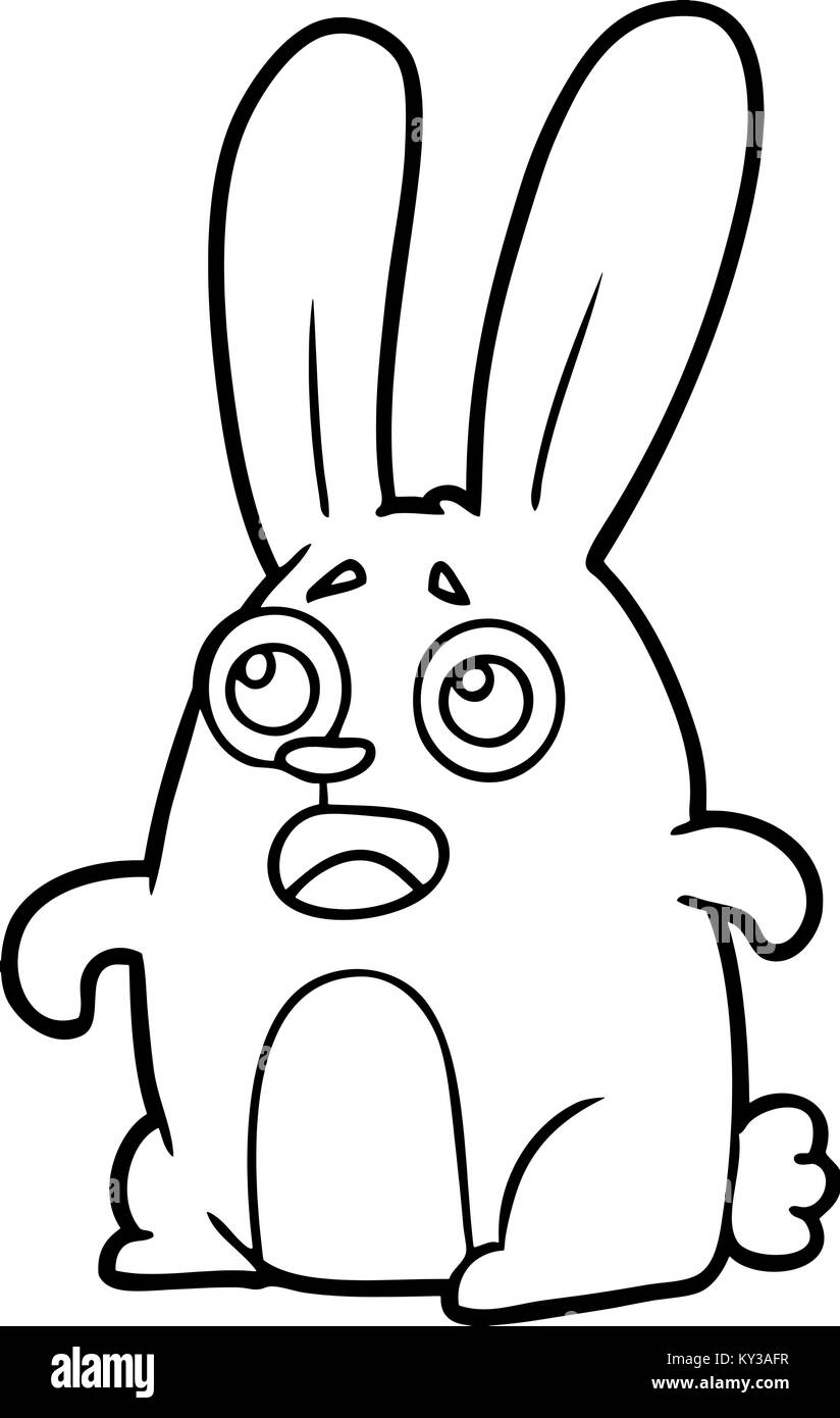 cartoon startled rabbit Stock Vector Image & Art - Alamy