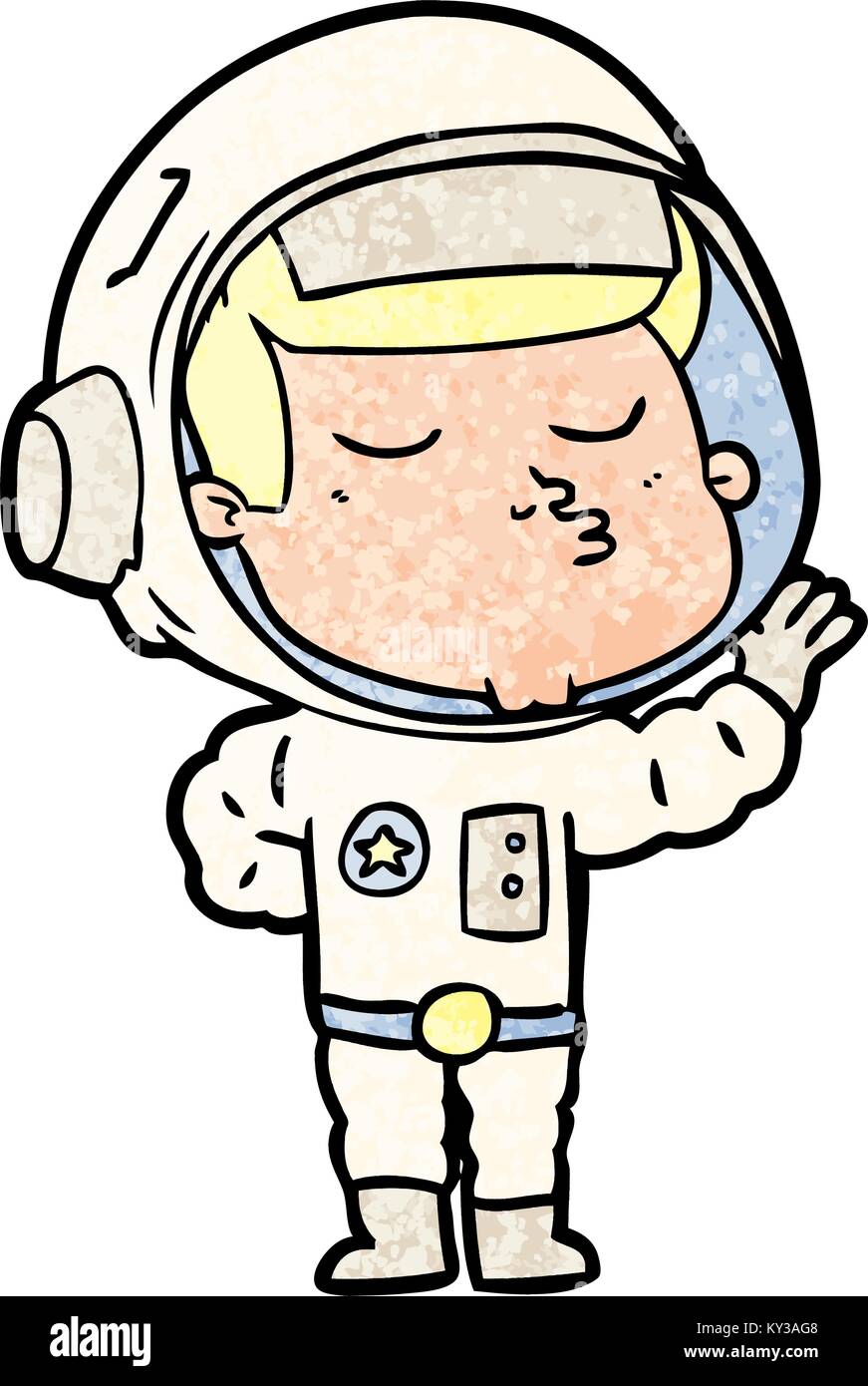 cartoon confident astronaut Stock Vector Image & Art - Alamy