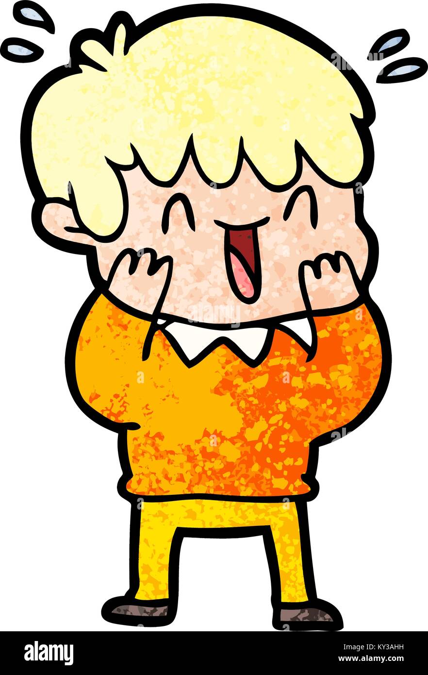 cartoon laughing boy Stock Vector Image & Art - Alamy