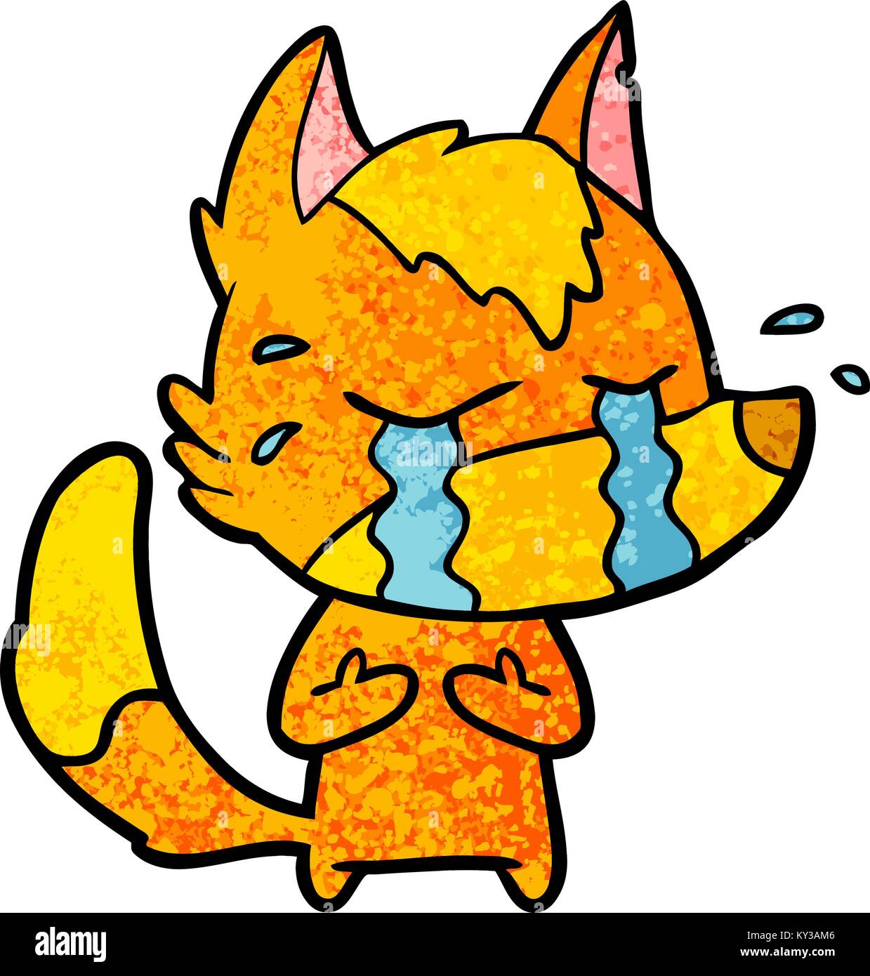 sad little fox cartoon character Stock Vector Image & Art - Alamy