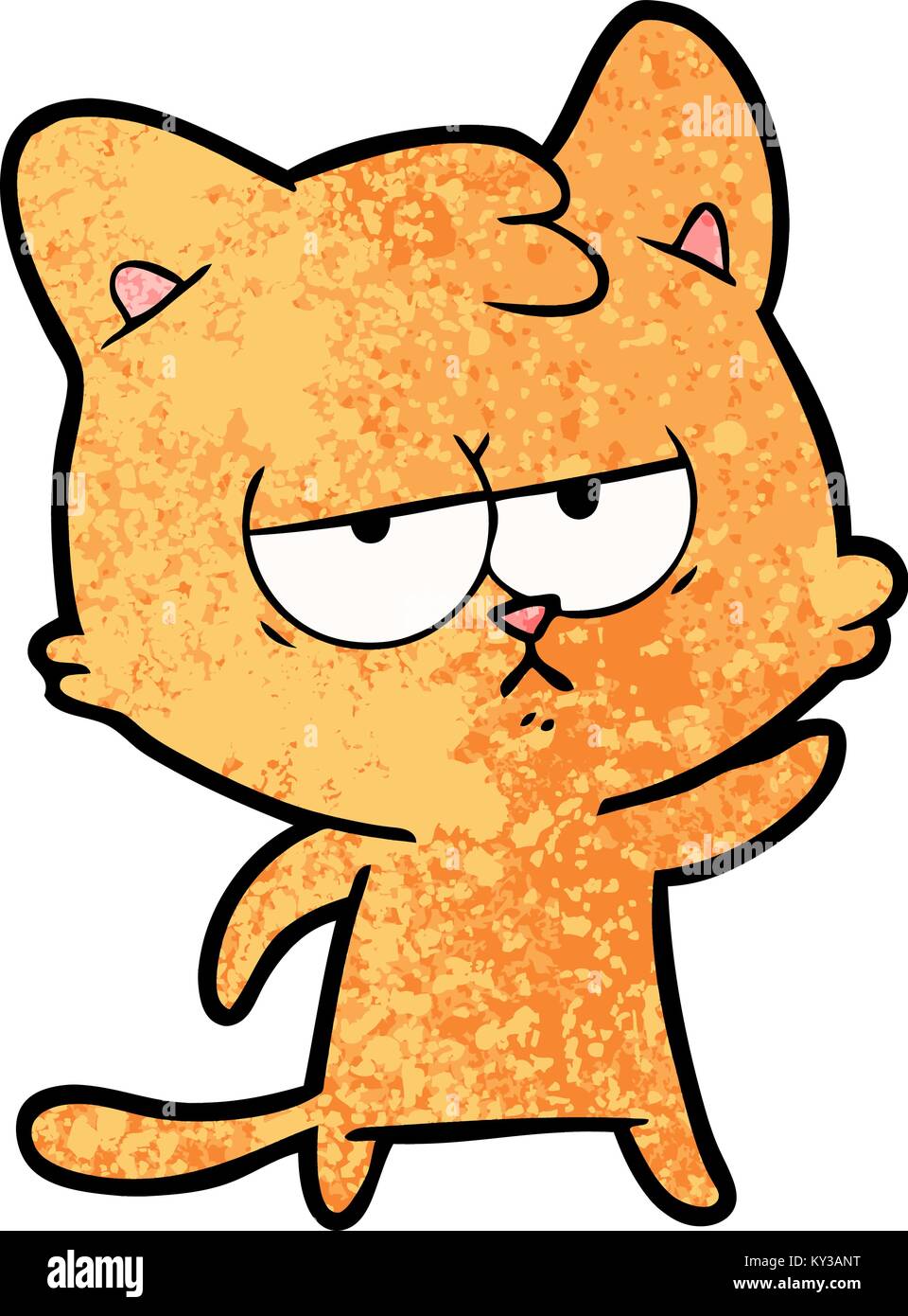 bored cartoon cat Stock Vector Image & Art - Alamy