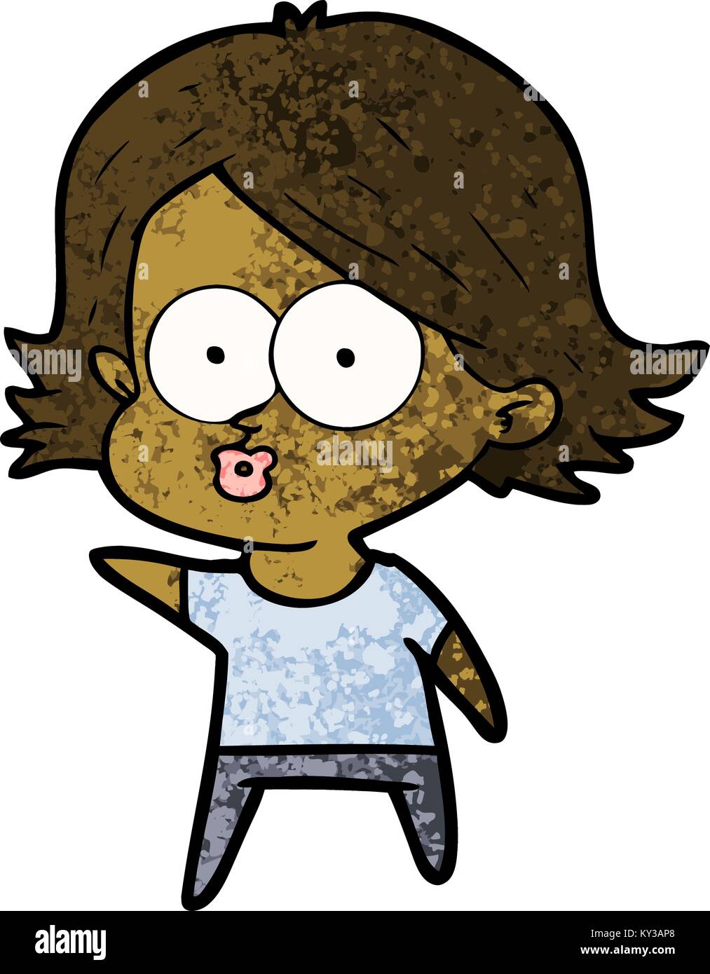 cartoon girl pouting Stock Vector Image & Art - Alamy