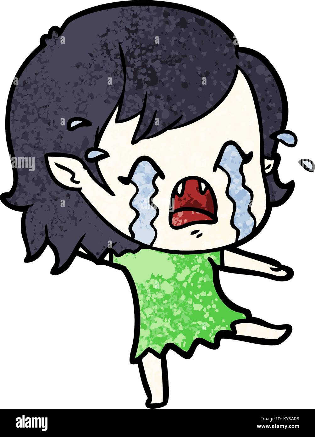 cartoon crying vampire girl Stock Vector Image & Art - Alamy