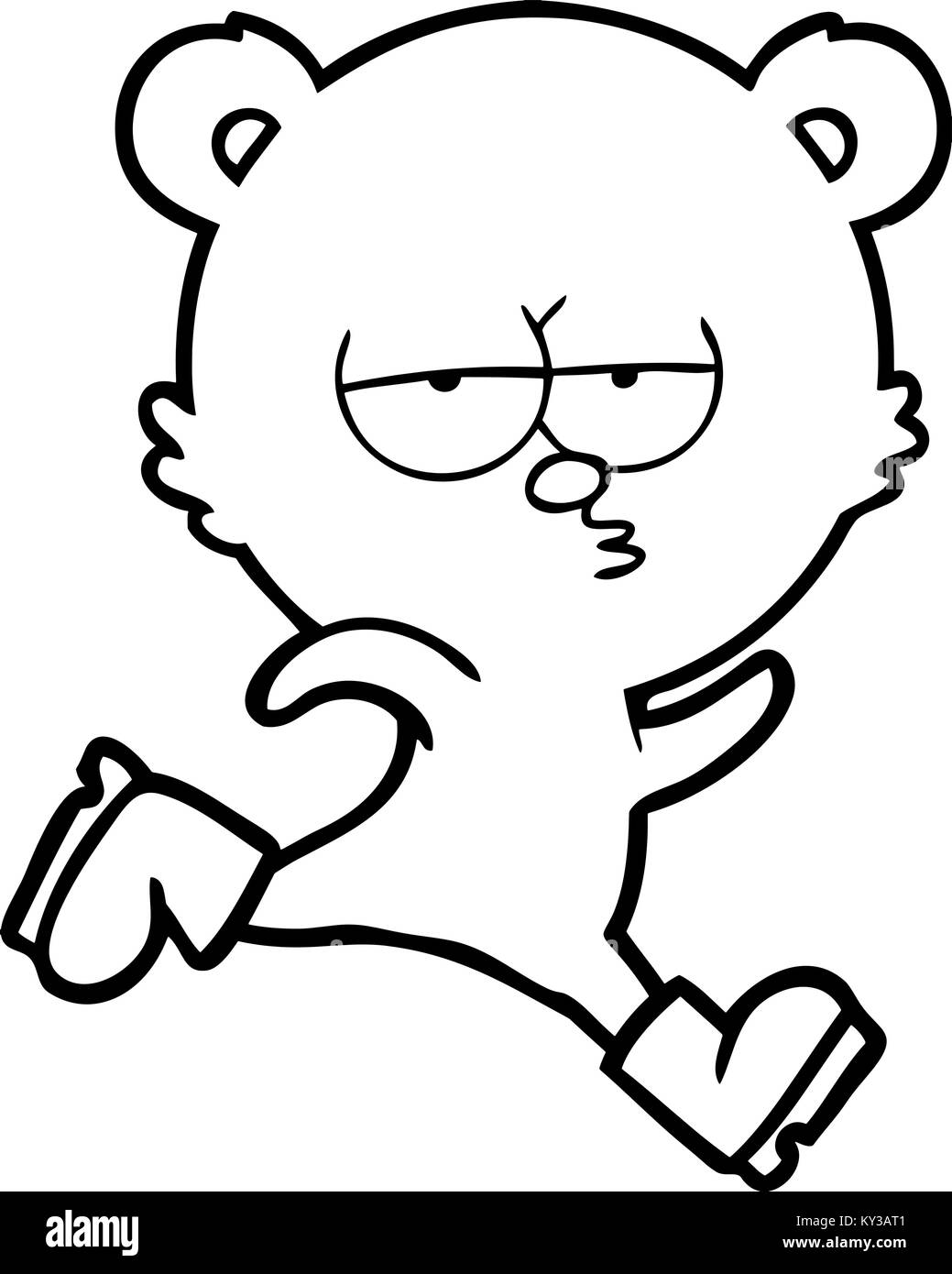 running bear cartoon in big shoes Stock Vector Image & Art - Alamy
